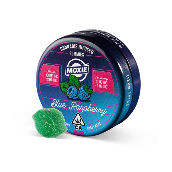 Blue Raspberry Cannabis Infused Gummies (Tin 100mg) - BUY THC GUMMIES UK